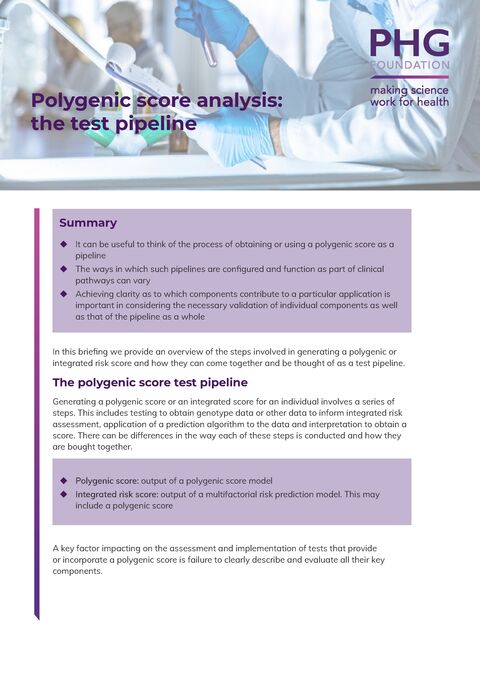 Polygenic scores and risk - PHG Foundation